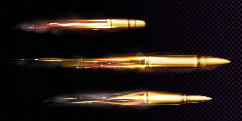 The Fire Of The Bullets Shot Stock Vector - Illustration of armed ...