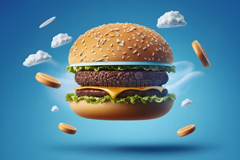Flying Burger Stock Illustrations – 1,207 Flying Burger Stock ...