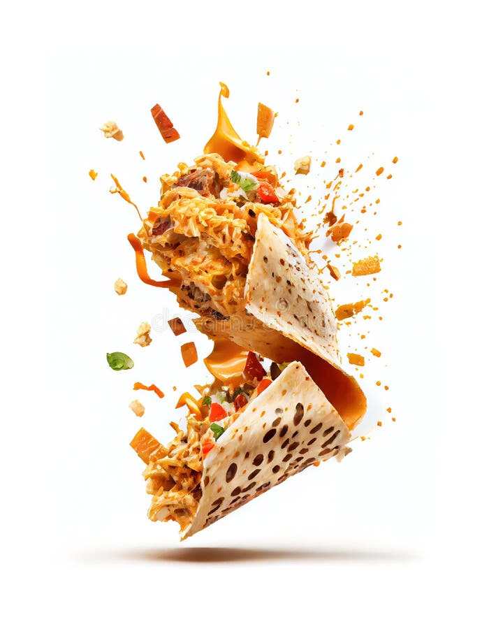 Flying Burrito Created with Generative AI Stock Illustration ...