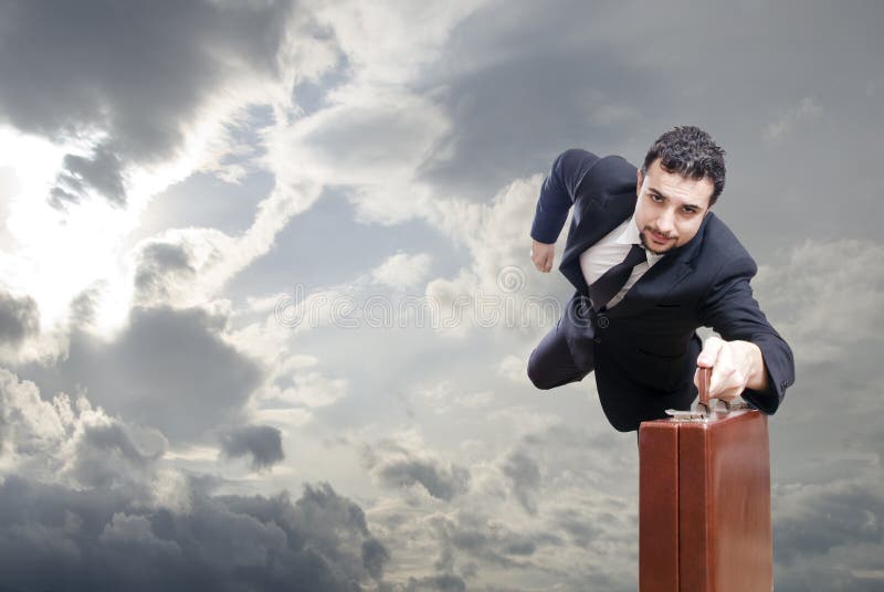 Flying Man stock image. Image of fascinated, dumbfounded - 1776821