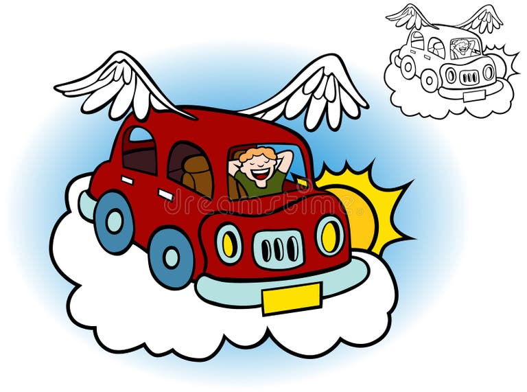Flying Car Wings Stock Illustrations – 823 Flying Car Wings Stock ...