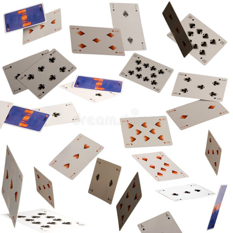 Flying playing cards stock illustration. Illustration of diamonds - 9036032