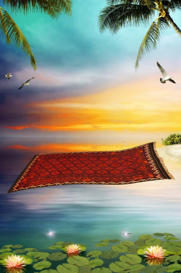 Flying carpet stock image. Image of solar, beach, faery - 13554037