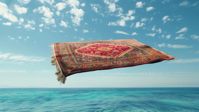 Flying Carpet Over the Ocean Stock Photo - Image of flying, maritime ...