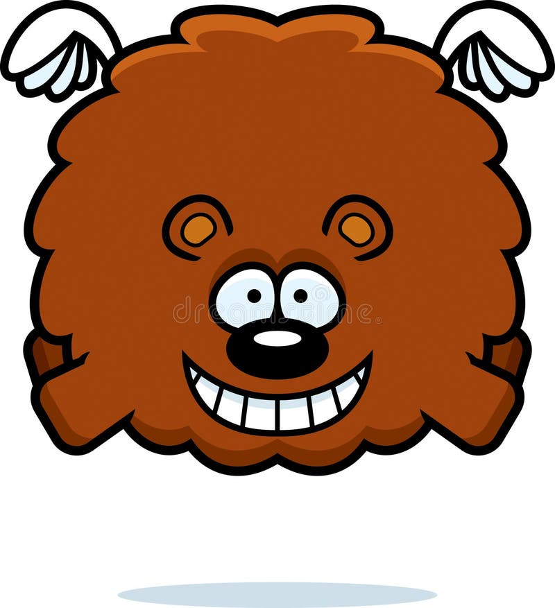 Flying Cartoon Bear stock vector. Illustration of vector - 116197941