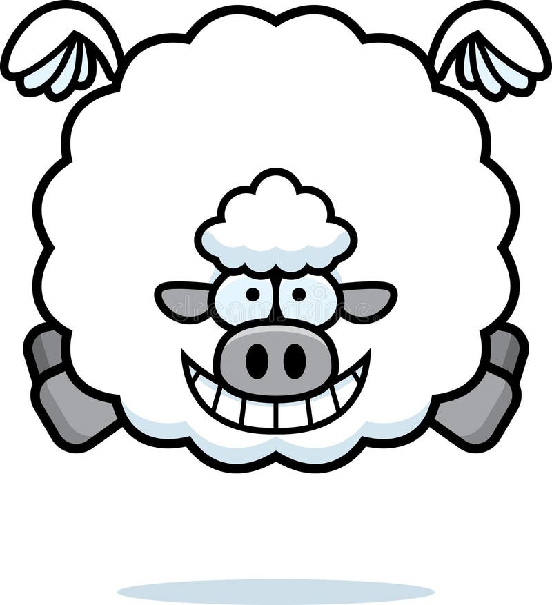 Flying sheep stock illustration. Illustration of illustration - 11052527