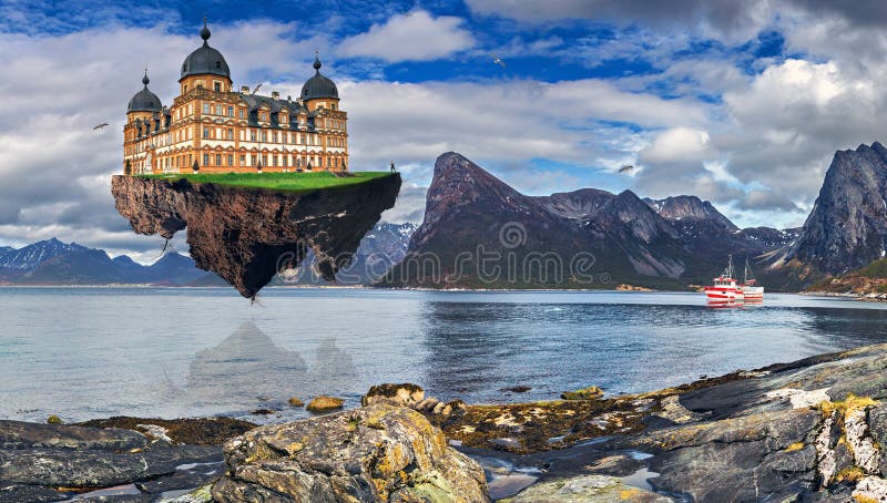 A Flying Castle in Icy Northland Stock Image - Image of norway, outdoor ...
