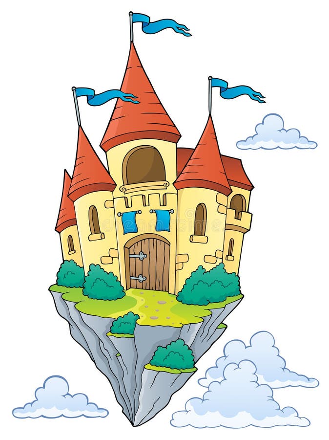 Flying Castle Theme Image 1 Stock Vector - Illustration of midair ...