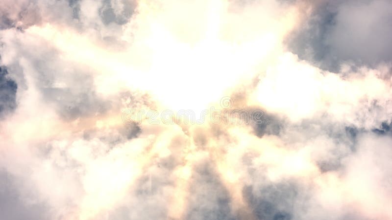 Flying into Celestial Religious Clouds in Sky Stock Video - Video of ...