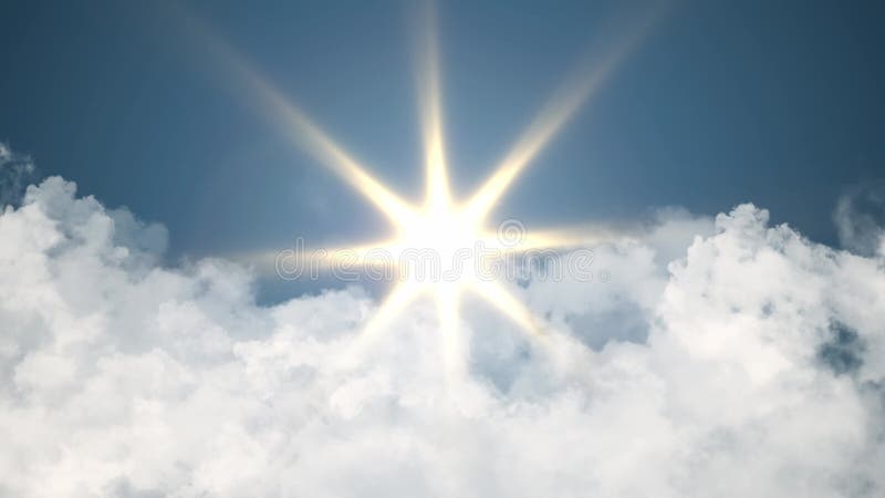 Flying into Celestial Religious Clouds in Sky Stock Footage - Video of ...