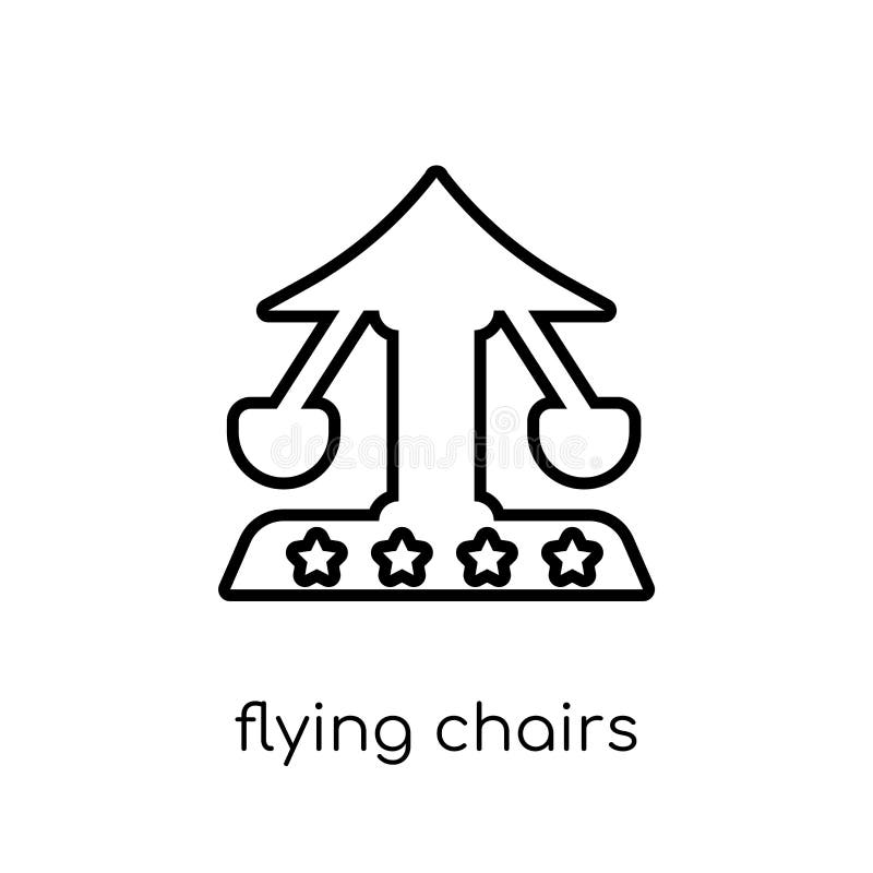 Flying Chairs Icon in Trendy Design Style. Flying Chairs Icon Isolated ...