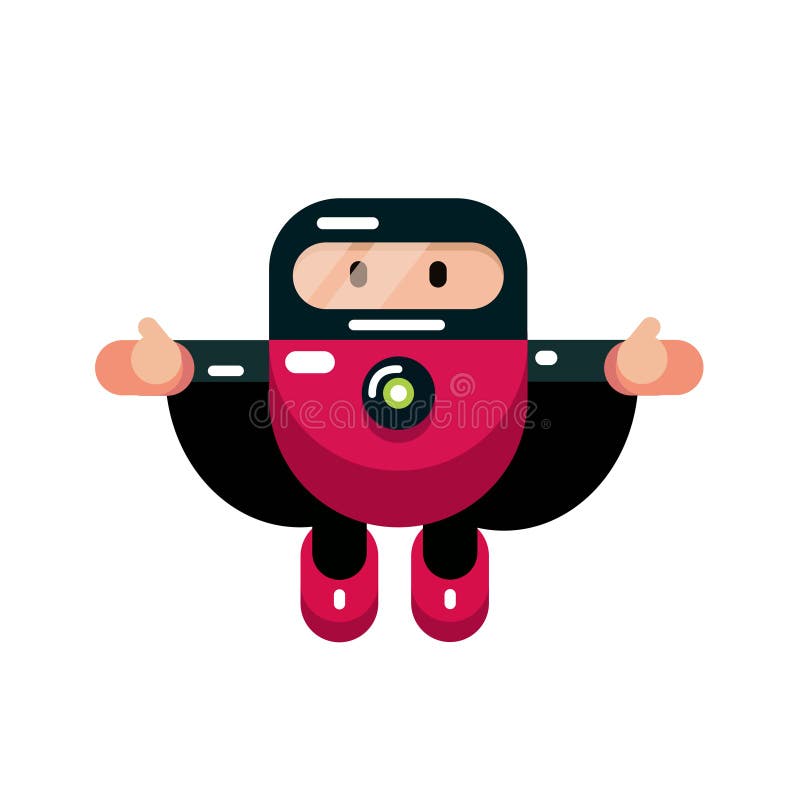 Simple Flat Flying Character Design with the Help of Illustrator Stock ...