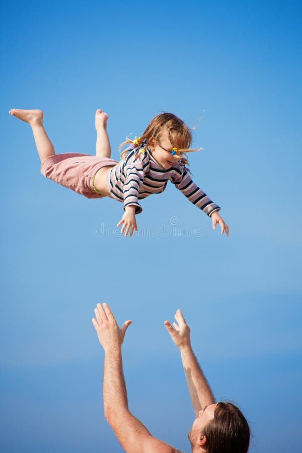 Flying child stock photo. Image of parenting, father, enjoy - 9502252