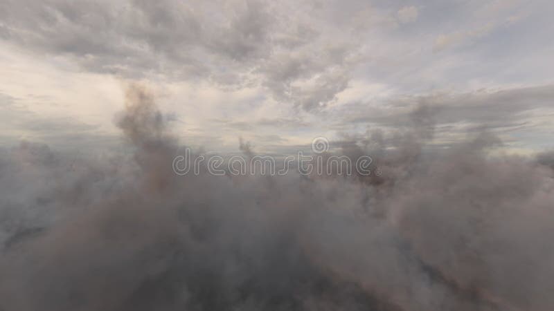 Flying in the Cinematic Grey Clouds Loop 02 Stock Video - Video of ...