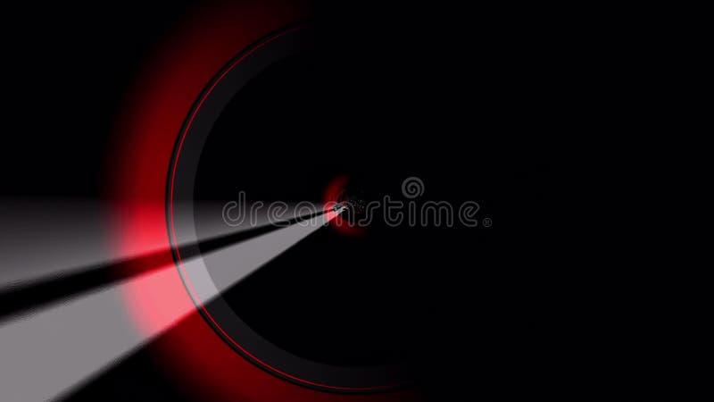 Flying through Circle Red Tunnel with Rotating Light. Abstract Speed ...