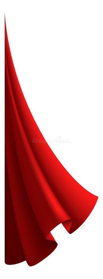 Flying Cloth. Waving Red Drapery Stock Vector - Illustration of wavy ...