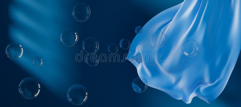 Flying Clothes and Bubbles, 3d Rendering Stock Illustration ...