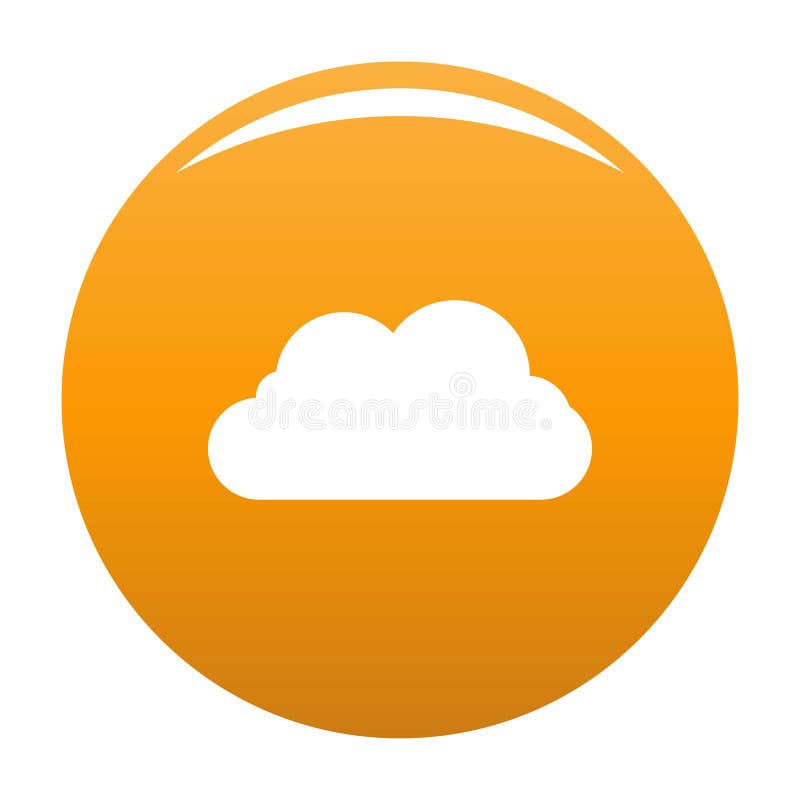 Flying cloud icon orange stock illustration. Illustration of computing ...