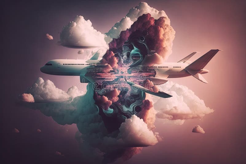 Flying through Clouds on Plane Flights Double Exposure Drone Technology ...