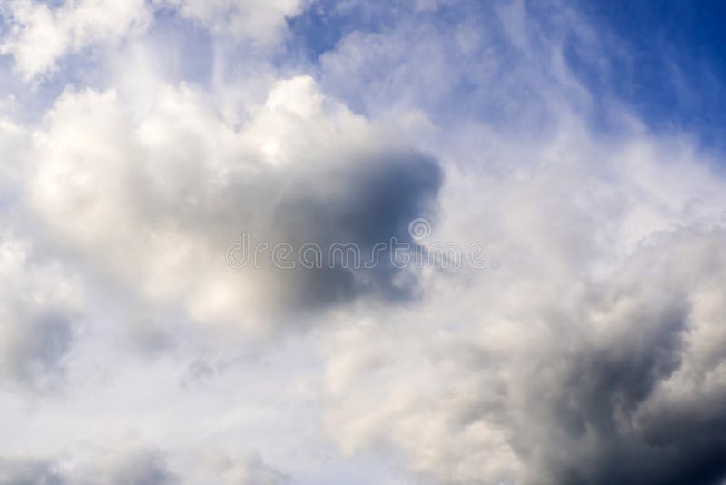 Flying Clouds in the Wind Flow in the Sky Stock Image - Image of ...