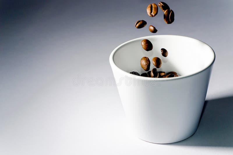 Flying coffee beans stock image. Image of breakfast, beverage - 2492309