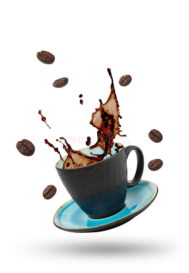 Flying coffee stock image. Image of black, falling, scented - 242385835