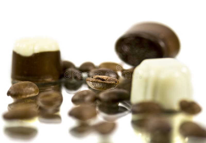 Flying coffee kernel stock image. Image of mirror, praline - 7844199