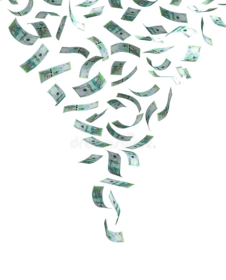 Flying Colombian Peso stock illustration. Illustration of colombian ...