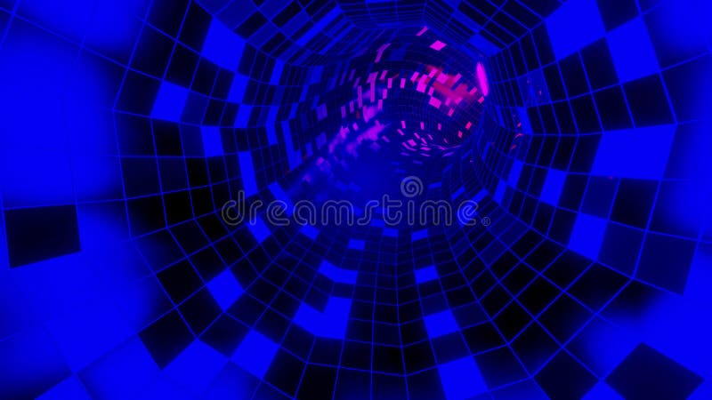 Flying through Colorful Mirror Structures, Creating a Tunnel-like ...