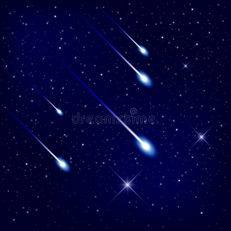 Flying Comets Against the Backdrop of a Beautiful Galaxy Background ...