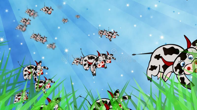 Flying Cows stock video. Video of dairy, white, looping - 53766221