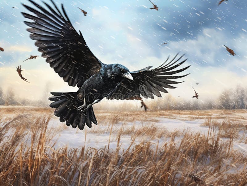 Flying Craw Made with Generative AI Illustration Stock Illustration ...