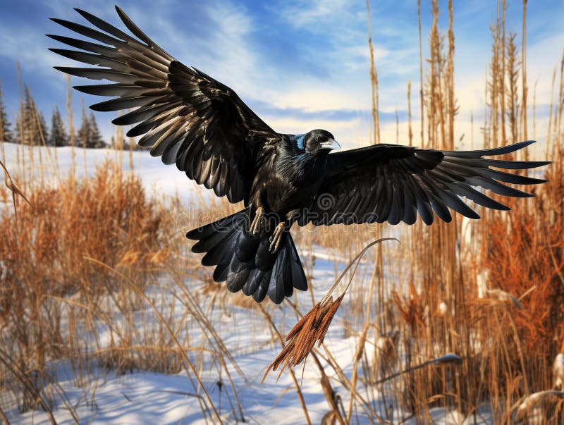 Flying Craw Made with Generative AI Illustration Stock Illustration ...