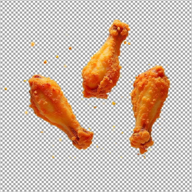 Flying Crispy Fried Chicken Drumsticks Stock Image - Illustration of ...