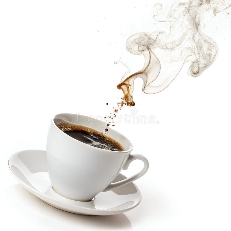 Flying Cup of Coffee stock illustration. Illustration of culture ...