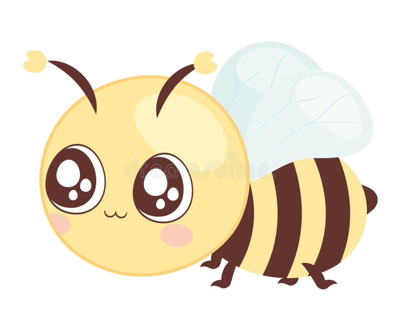 Flying Cute Bees with Dotted Route. Bumblebees Happy Set Stock ...