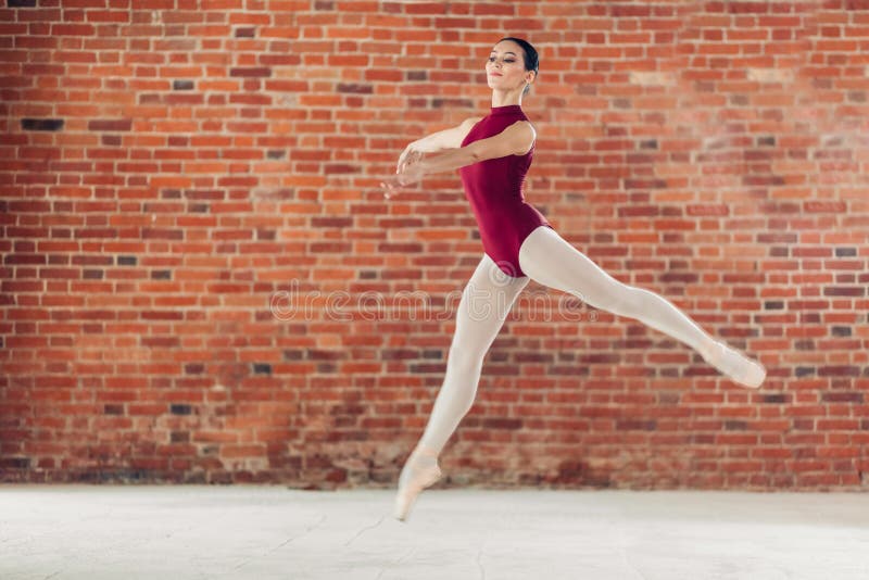 Flying Dancer Learning To Do the Split during the Jump Stock Photo ...