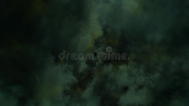 Fly in Dark Grey Clouds with Lightnings. Evil Background. Infinite Loop ...