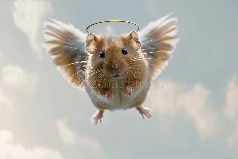 Flying Dead Hamster in the Sky Stock Illustration - Illustration of ...