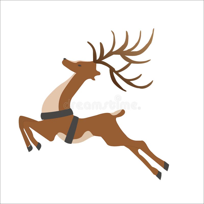 Flying Deer stock illustration. Illustration of reindeer - 17027433