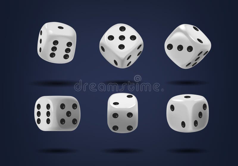 Flying Dice Cubes, Small, Six-sided Objects Used in Gamble Gaming, with ...