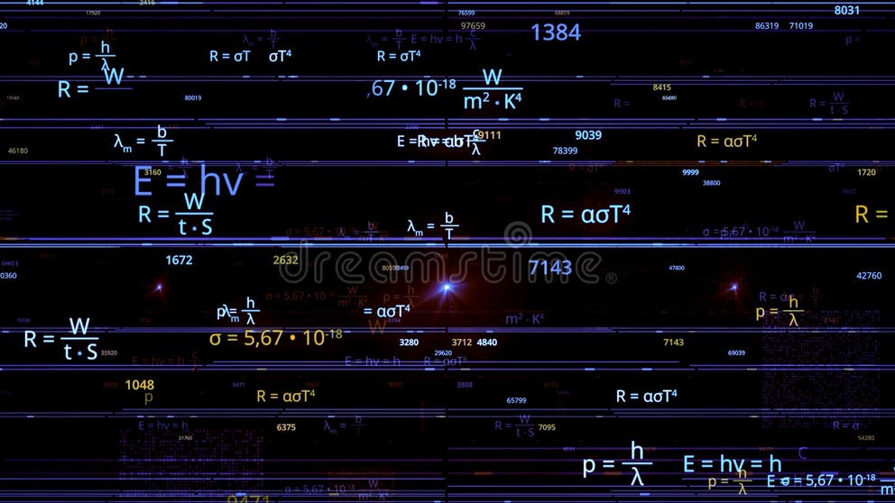 Flying through Different Mathematical Formulas, Concept of Science and ...