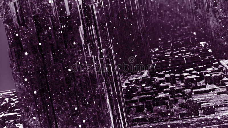 Flying into Digital Technologic Tunnel with 3D Big Data Objects. Motion ...