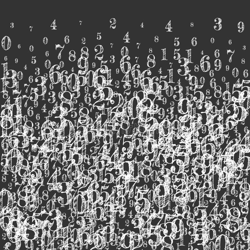 Flying Digits and Numbers. School Stock Vector - Illustration of ...