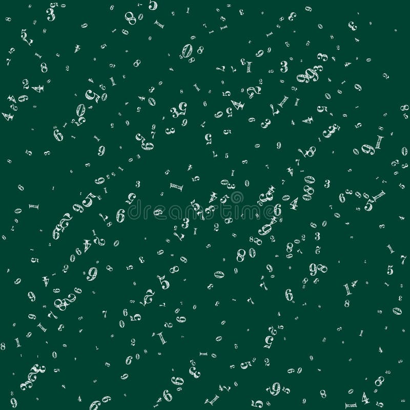 Flying Digits and Numbers. School Stock Vector - Illustration of flying ...