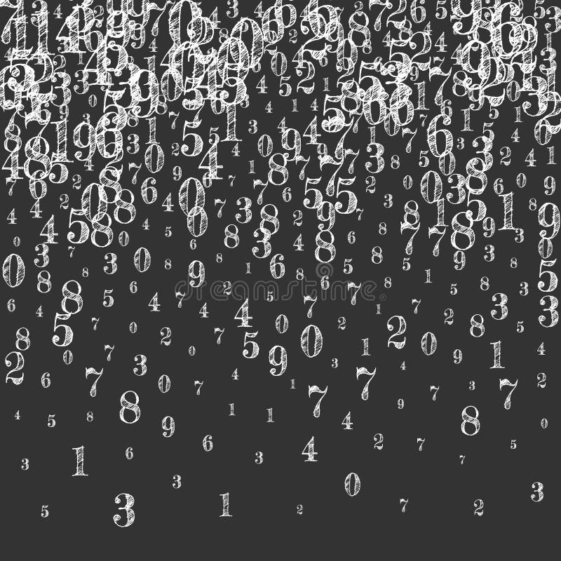 Flying Digits and Numbers. School Stock Vector - Illustration of flying ...