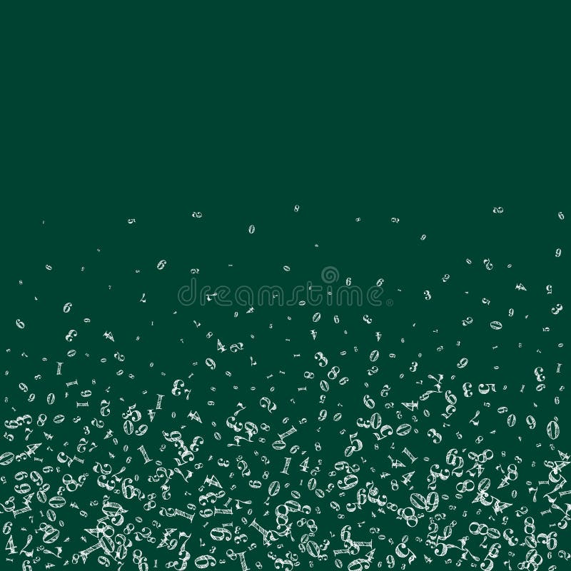 Flying Digits and Numbers. School Stock Illustration - Illustration of ...