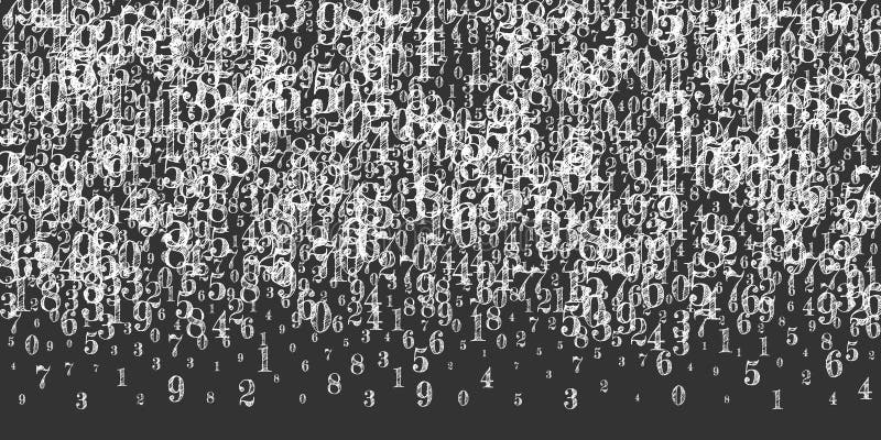 Flying Digits and Numbers. School Stock Vector - Illustration of flying ...