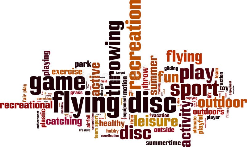 Flying disc word cloud stock vector. Illustration of leisure - 271091418