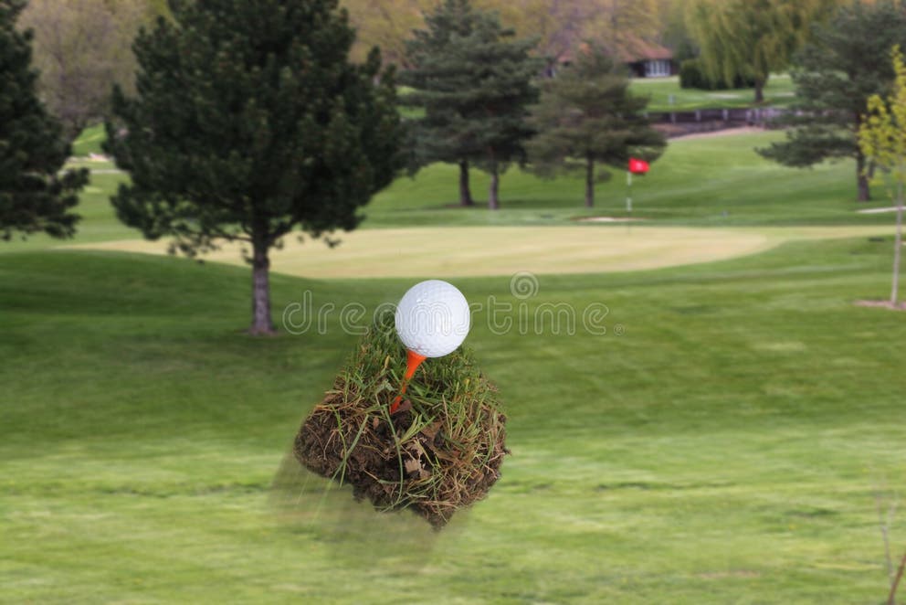Flying Divot stock image. Image of divot, putt, putting - 115241